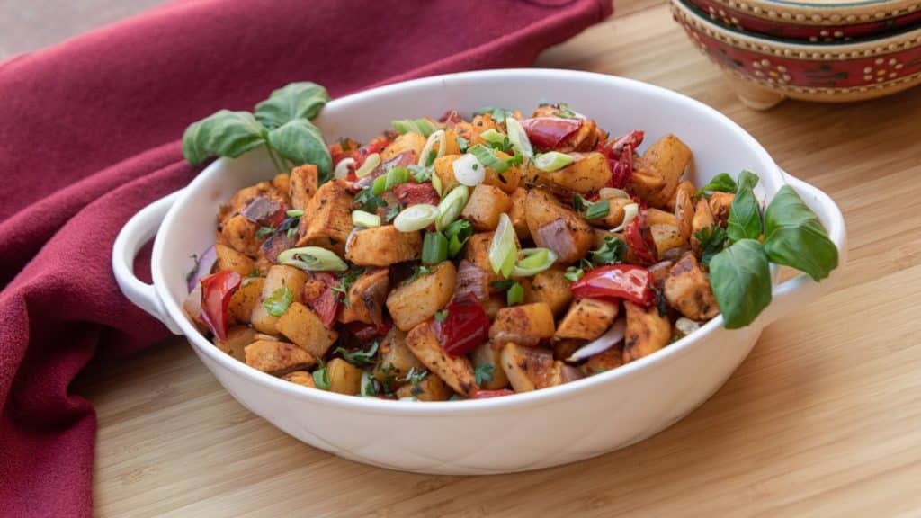 Sweet Basil Chicken Hash | Inn of the Turquoise Bear